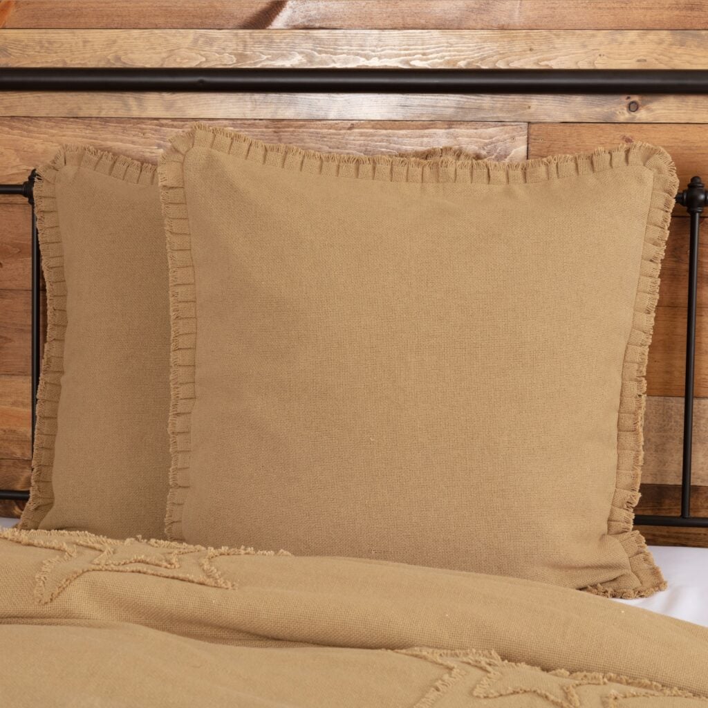 Burlap Natural Euro Sham | Country Style Bedding