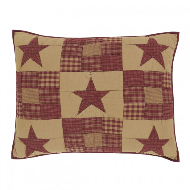 Ninepatch Star Standard Sham | Country Primitive Bedding