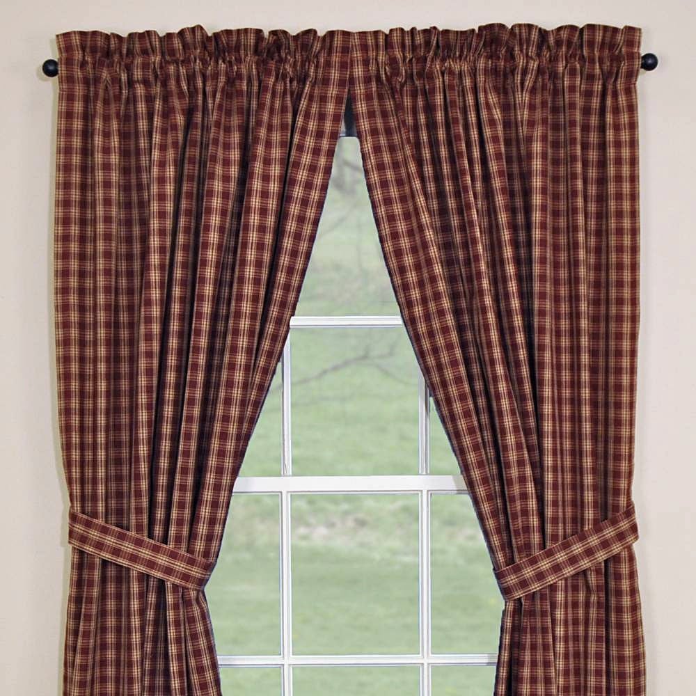 Fishtail Swag Curtains | Sturbridge Black 145" x 25"
