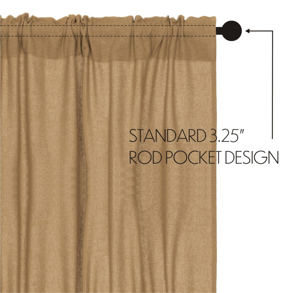 Country Panel Curtains | Burlap Natural 84"