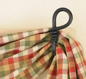 Fishtail Swag Hooks | Forged Loop Curtain Hook Pair