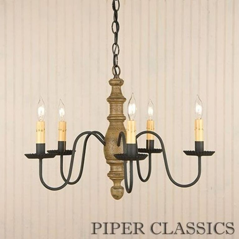 Country Inn Chandelier in Americana Colors - Piper Classics
