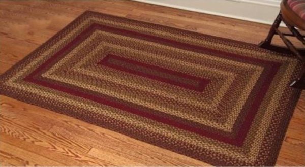 Country Style Braided Jute Rugs - Cinnamon