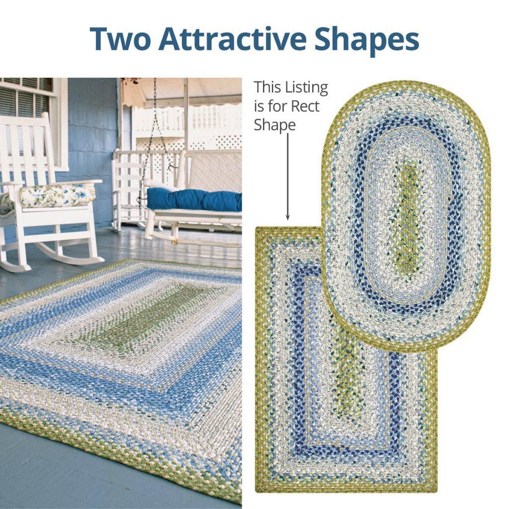Country Style Braided Cotton Rugs - Seascape