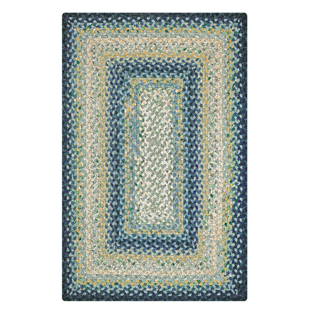 Country Style Braided Cotton Rugs - Wedgewood