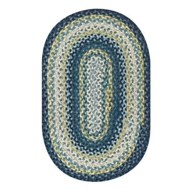 Country Style Braided Cotton Rugs - Wedgewood