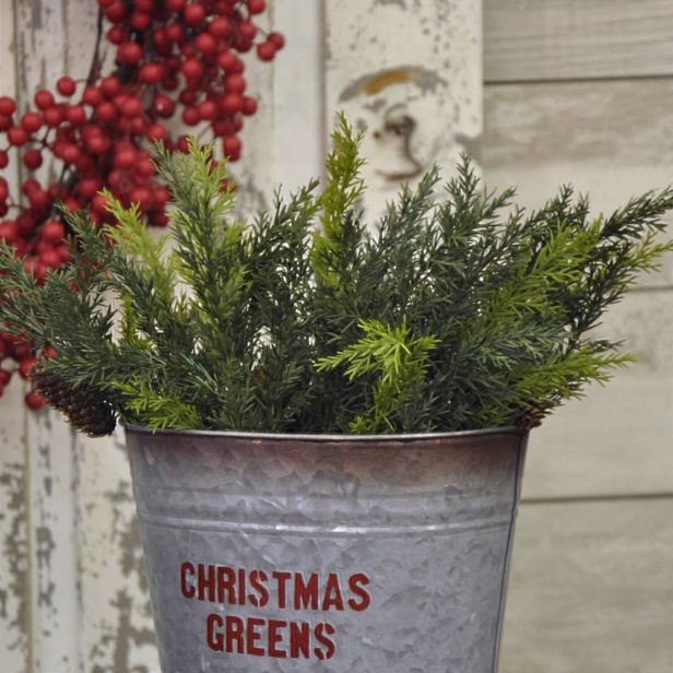 Tall Oval Galvanized Christmas Pails, Set/3 - Piper Classics