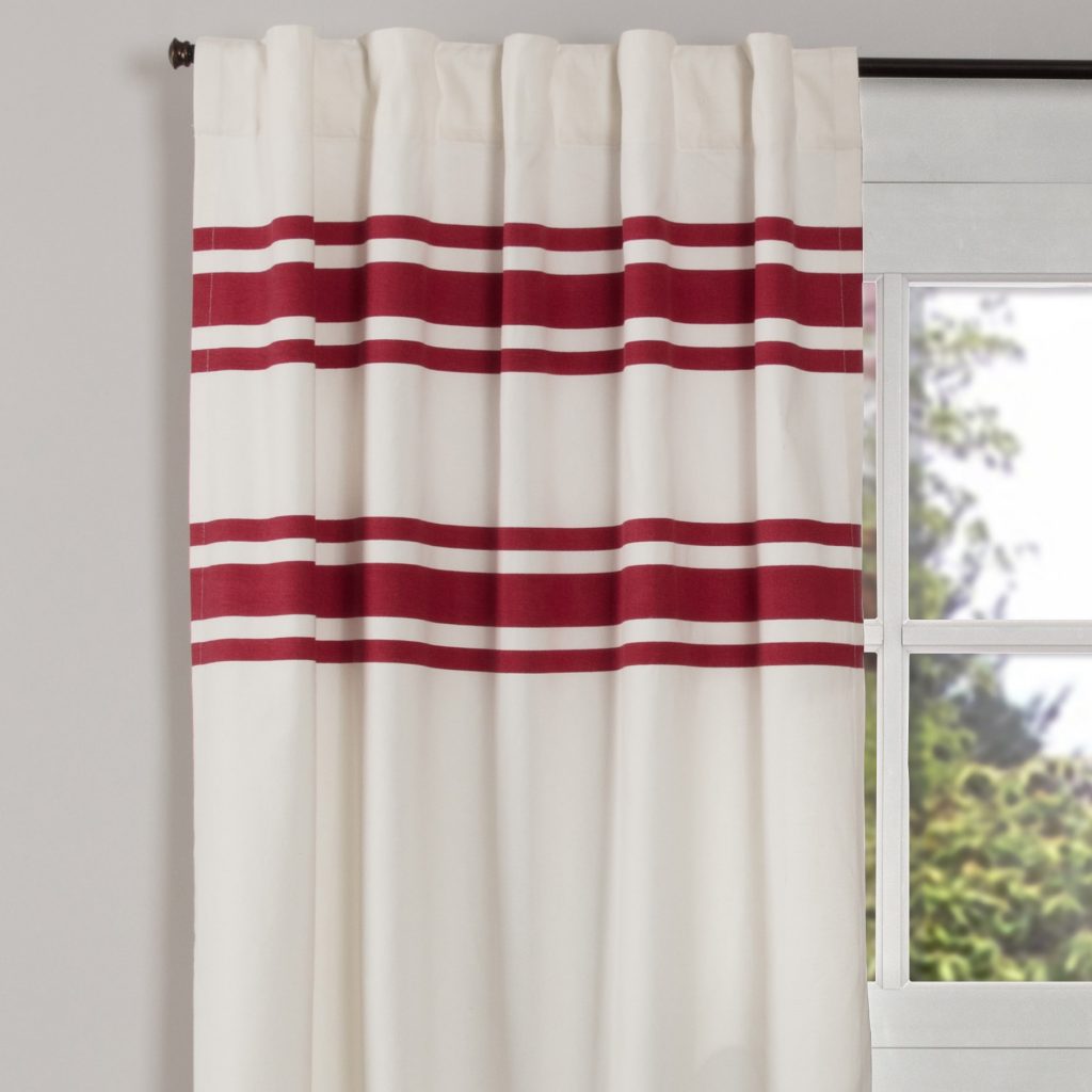 Silo Hill Red Stripe Panels - 63" Set/2 - Piper Classics