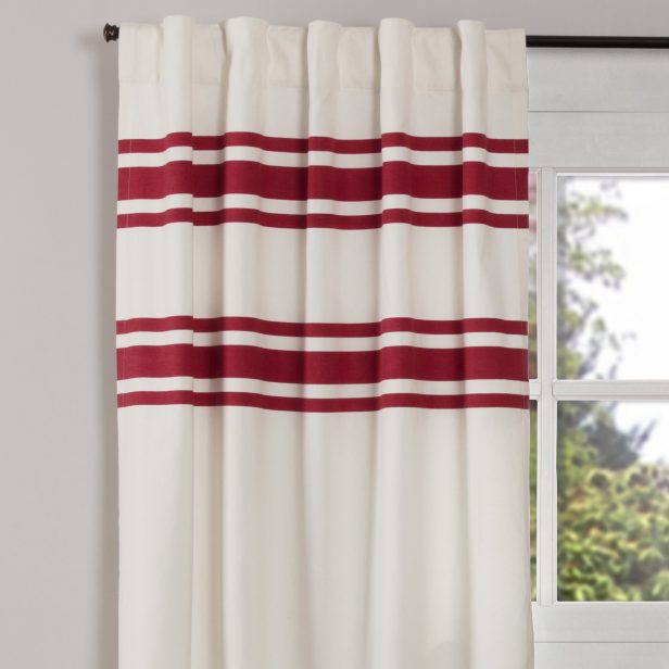 Silo Hill Red Stripe Panels - 63" Set/2 - Piper Classics