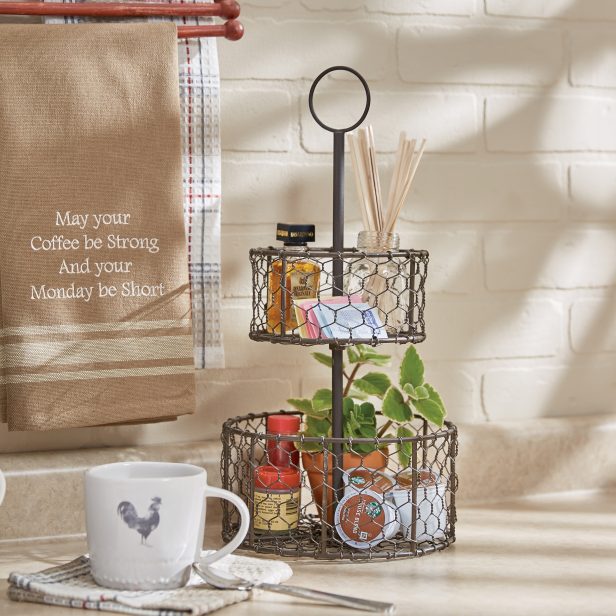 2 Tier Chicken Wire Organizer - Piper Classics