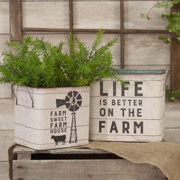 Farmhouse Tin Buckets - Piper Classics