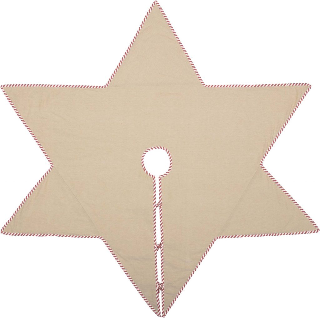 Farmhouse Ticking Red Star Tree Skirt - 60" | Christmas & Holiday ...