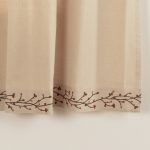 Twig & Berry Vine Embroidered Prairie Curtain - 63" Set/2 - Piper Classics