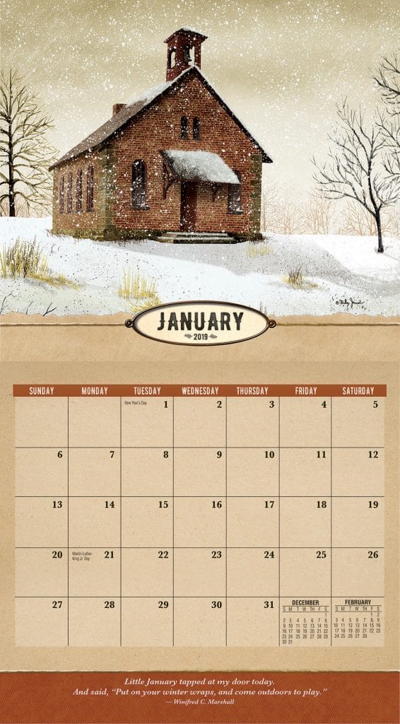 Billy Jacob's 2019 Calendar - Piper Classics