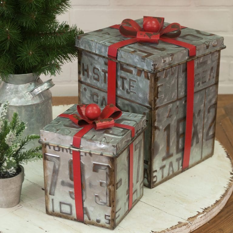 Aged Metal Gift Boxes - Piper Classics