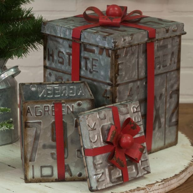 Aged Metal Gift Boxes - Piper Classics