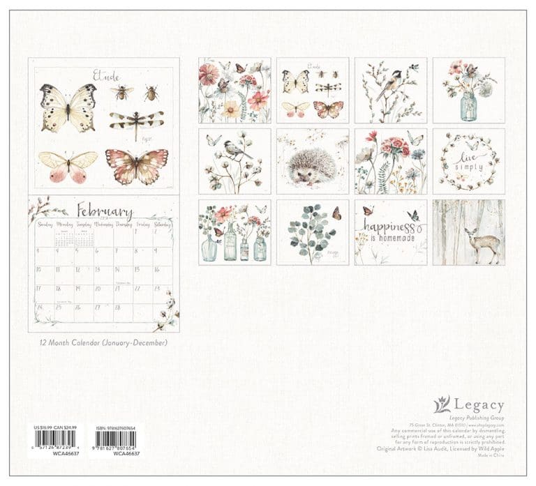 2019 Handmade By Lisa Calendar - Piper Classics