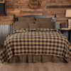 Black Check Quilt Coverlet - Queen - Piper Classics