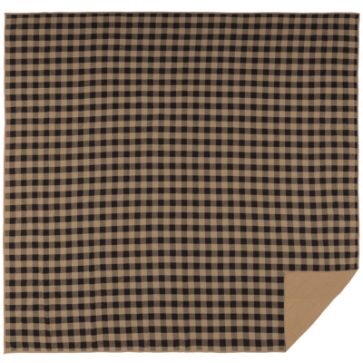 Black Check Quilt Coverlet - King - Piper Classics