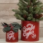 Candy Cane Buckets - S/2 - Piper Classics