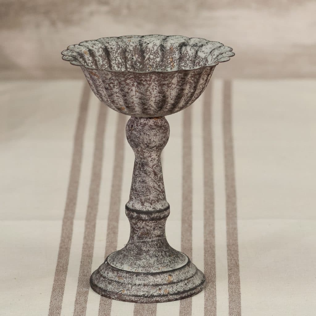 Antiqued Fluted Compote Dish - Piper Classics