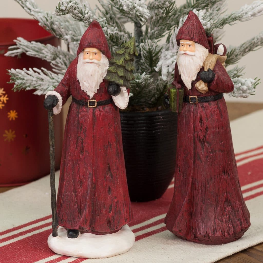 Vintage Santa Figurines - Set/2 Assorted - Piper Classics