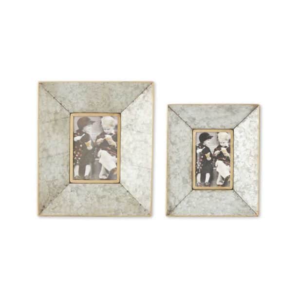 Galvanized Tin Photo Frames - Set/2 - Piper Classics