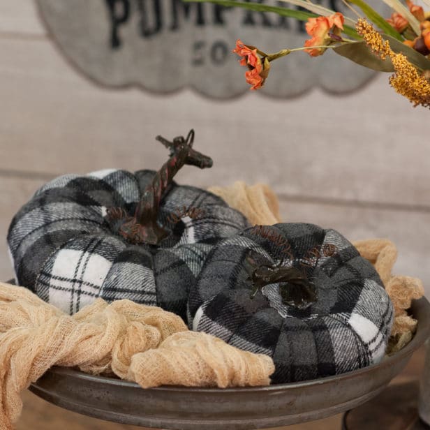 Black & White Check Pumpkin - Sm - Piper Classics