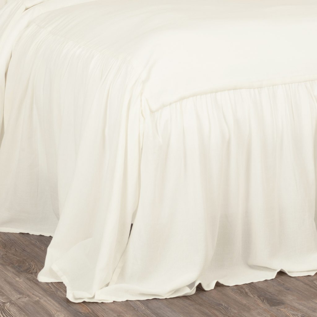 Annabelle Antique White Ruffled Bedspread - Queen - Piper Classics