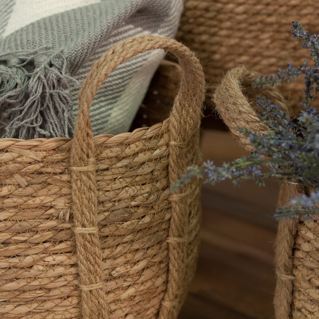 Natural Grass Baskets - Set /3 Assorted - Piper Classics