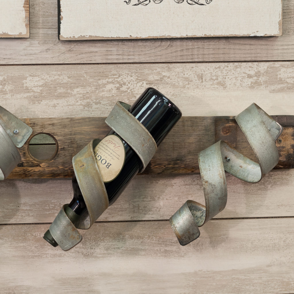 Barrel Stave Wine Rack - 4 Bottle Holders - Piper Classics