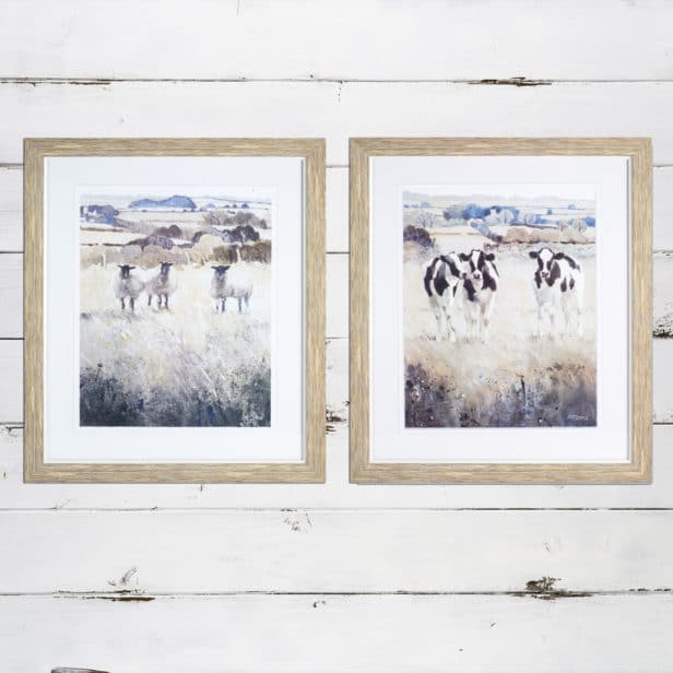 Farm Animal Framed Print - Set/2 Assorted - Piper Classics