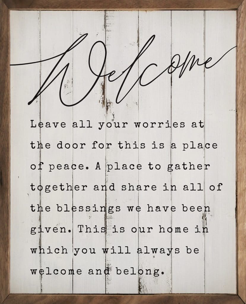 Welcome This is Our Home Hand-painted Wooden Sign - Multiple Sizes