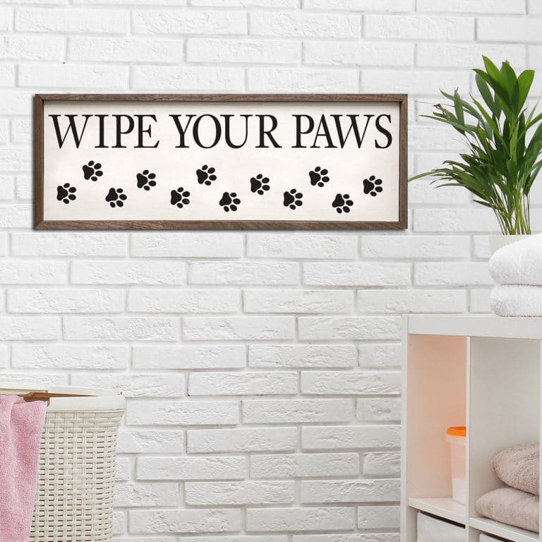 Wipe Your Paws Wooden Sign - Piper Classics