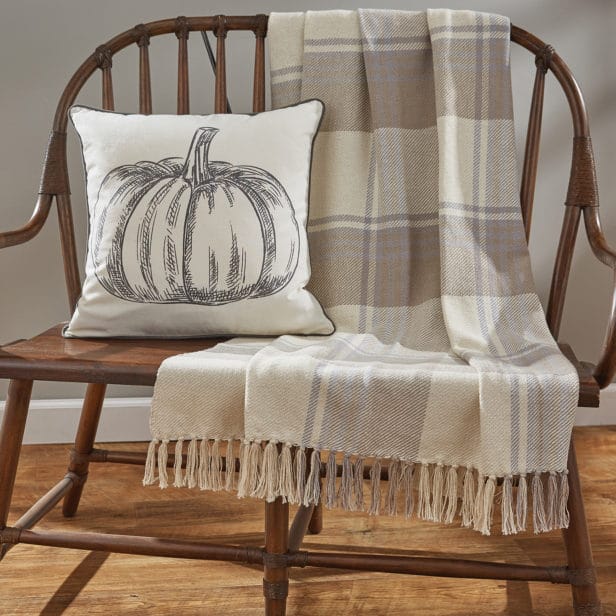 White & Wheat Throw - Piper Classics