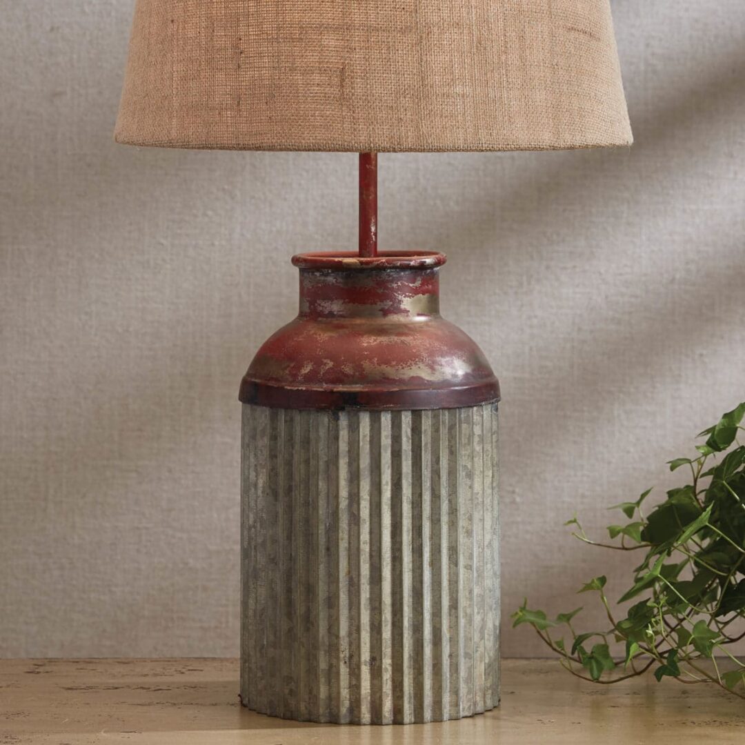 Crimped Canister Lamp w/ Shade - Piper Classics