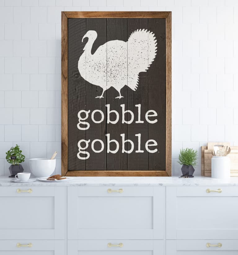Gobble Gobble Wooden Sign - Piper Classics