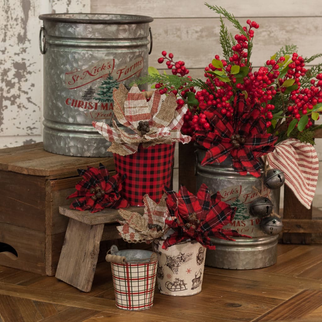Cozy Christmas Buckets - Set/3 Assorted - Piper Classics