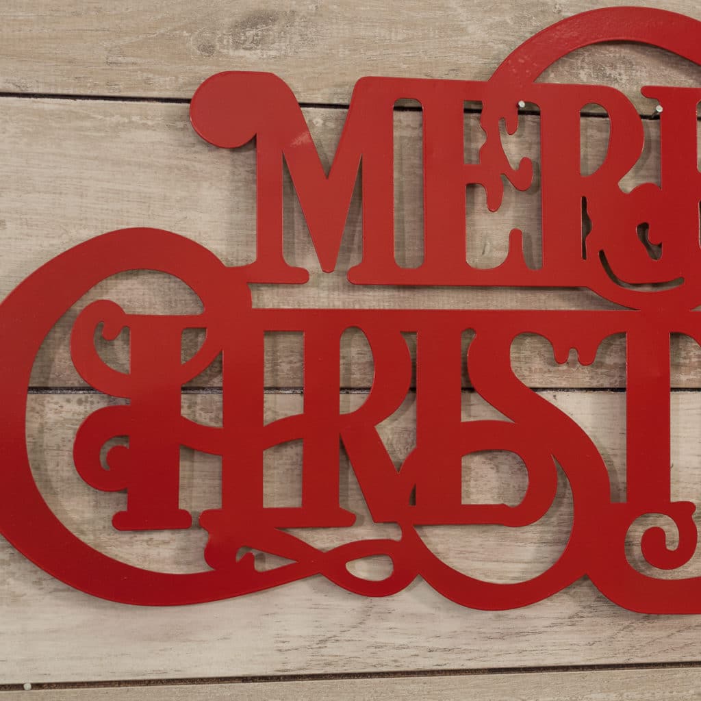 Red Merry Christmas Sign - Piper Classics