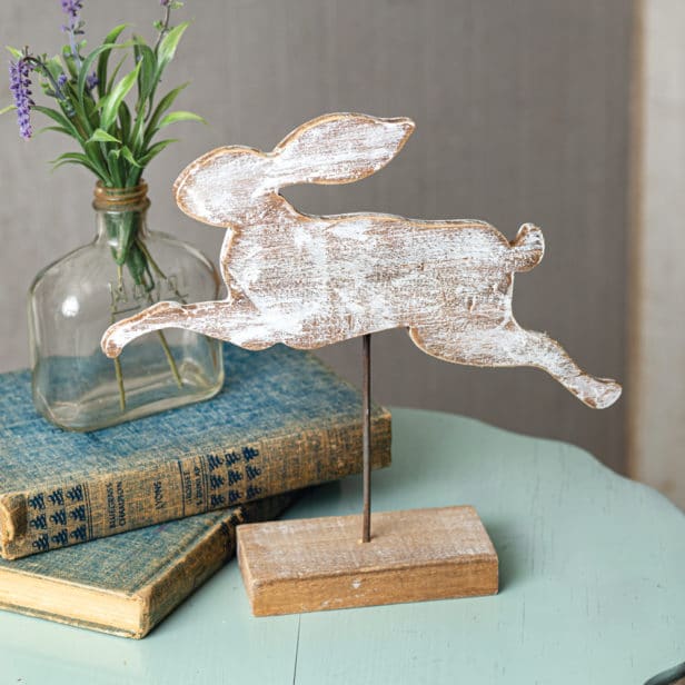 Wooden Rabbit Cut Out w/ Base - Piper Classics