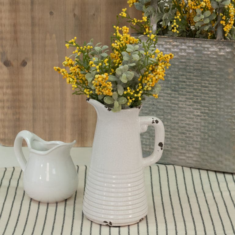 White Stone Pitcher - Sm - Piper Classics