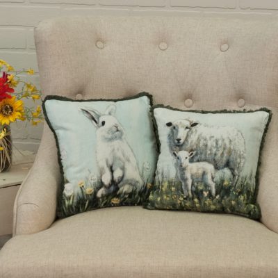 Sheep & Lamb 12" x 12" Pillow - Piper Classics