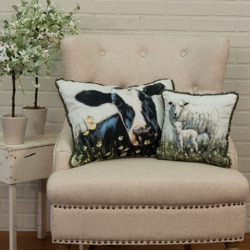 Sheep & Lamb 12" x 12" Pillow - Piper Classics