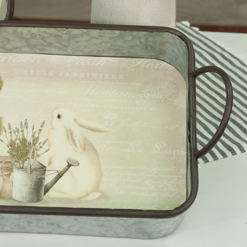 Rabbit & Topiaries Trays - Set/2 - Piper Classics