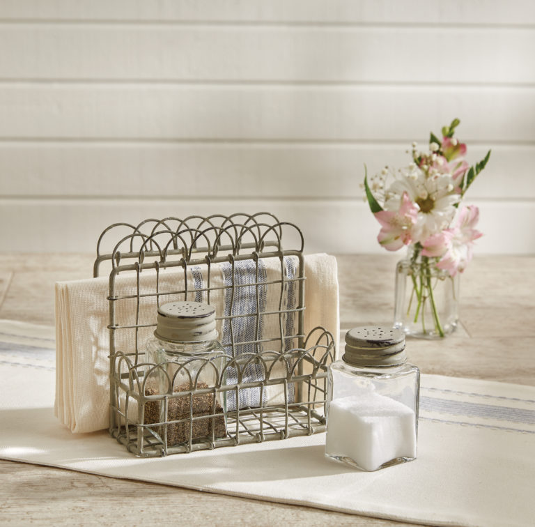 Zinc Wire Salt & Pepper Caddy - Piper Classics