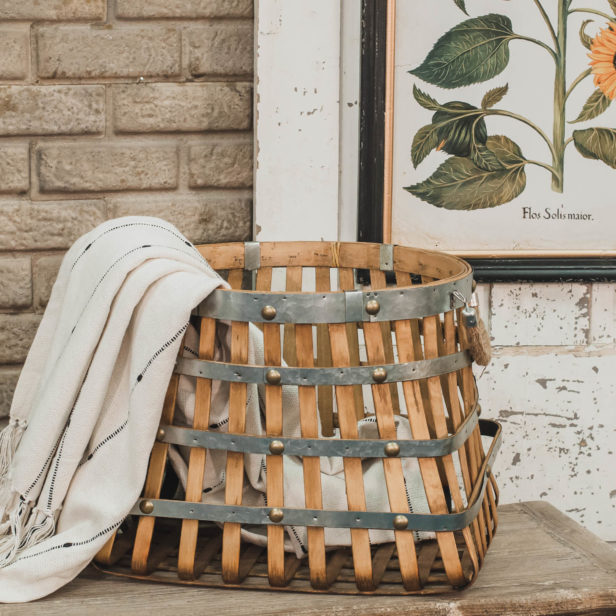 Open Weave Rectangular Basket - Piper Classics