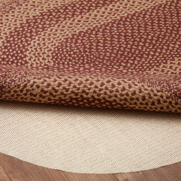 Country Style Braided Jute Rugs - Burgundy
