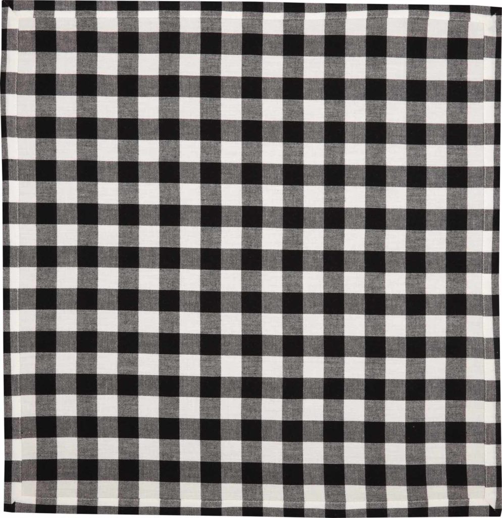 Vintage Check Black Napkin - Piper Classics