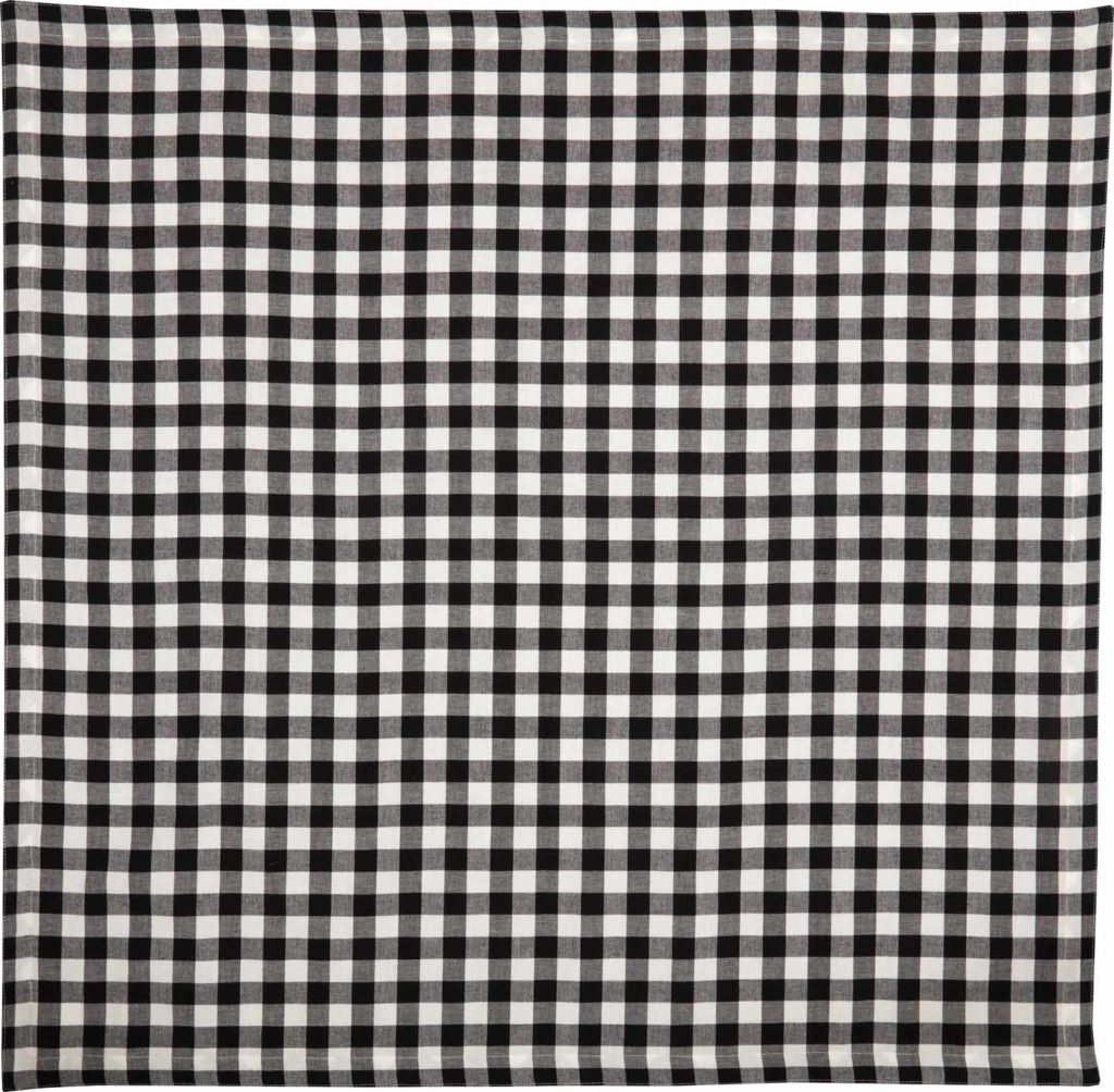 Vintage Check Black Table Topper - Piper Classics