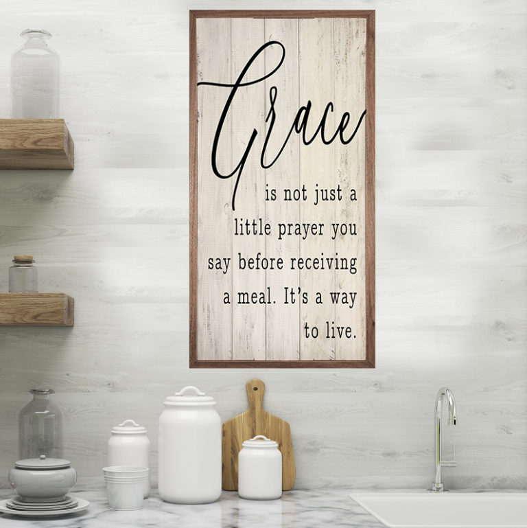 Grace Is Not Just A Little Prayer Wooden Sign - Piper Classics